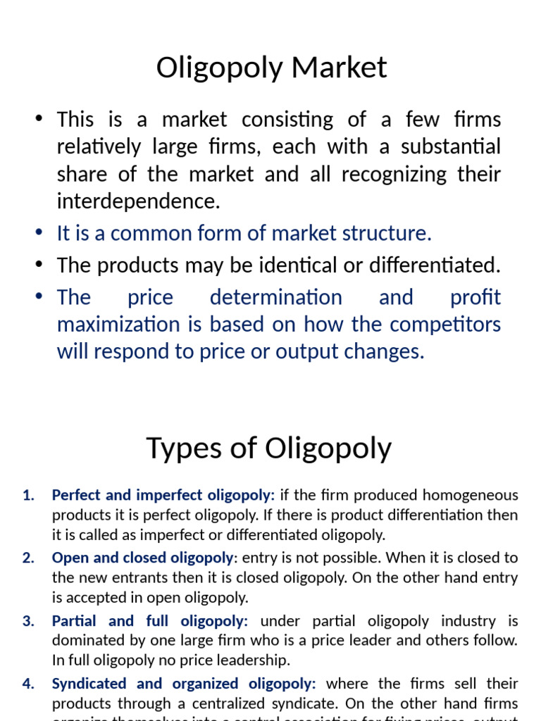 Oligopoly Market | PDF | Oligopoly | Demand