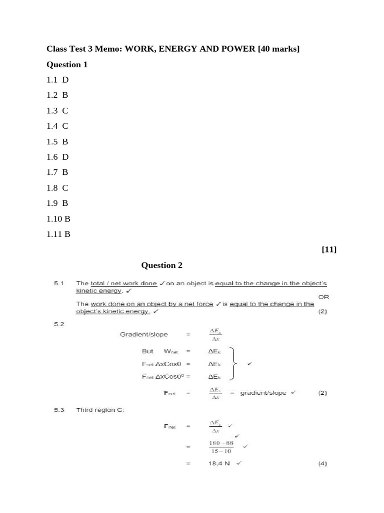 2024 WEP Class Test 3 Memo | PDF
