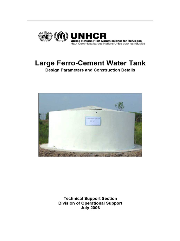 FerroCement Water Tank Design and Construction IMP | PDF