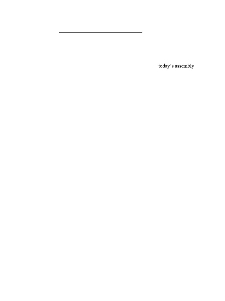 Anchoring Script for School Assembly | PDF