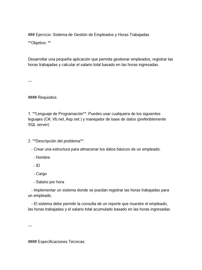 Ejercicio Dev Junior | PDF