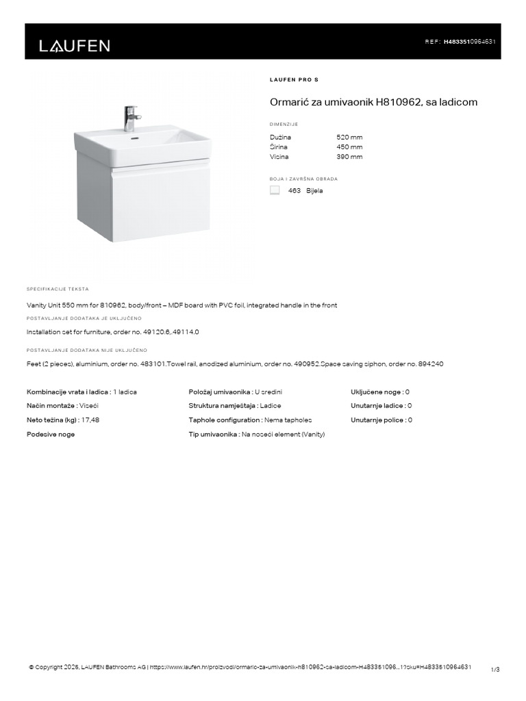 LAUFEN H4833510964631 HR IT | PDF
