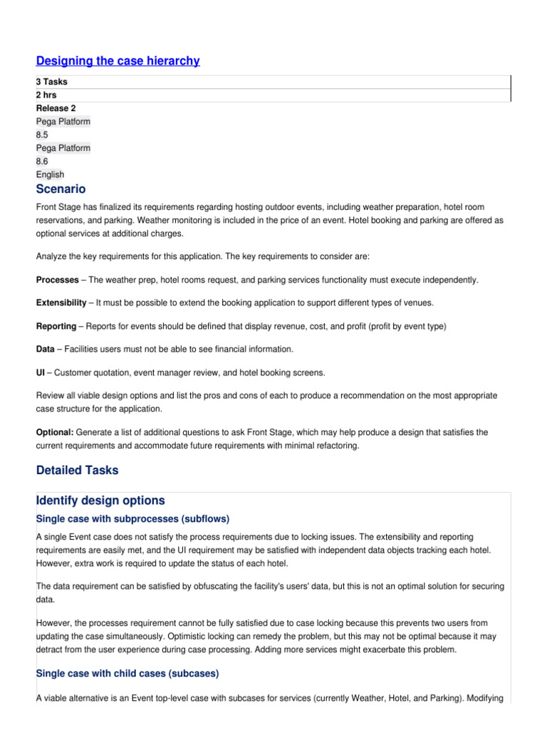 Case Hierarchy Design for Event Management | PDF | Information ...