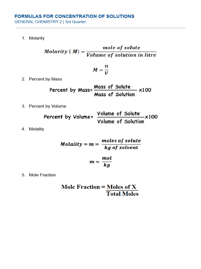 Formulas | PDF