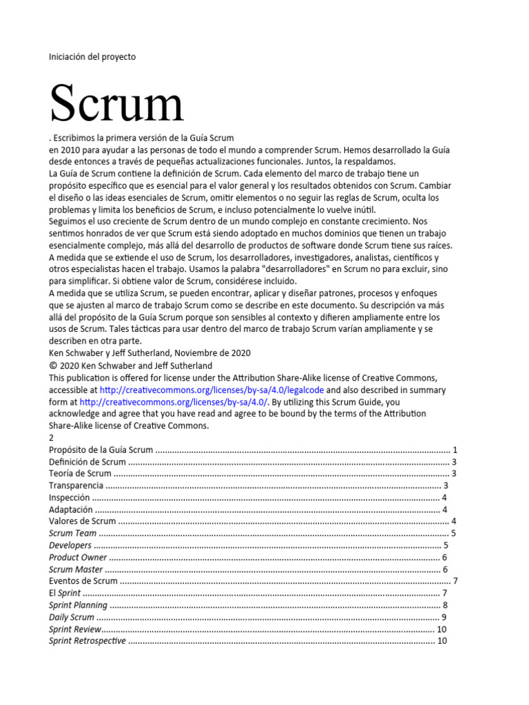 Guía Completa de Scrum 2020 | PDF | Scrum (desarrollo de software ...