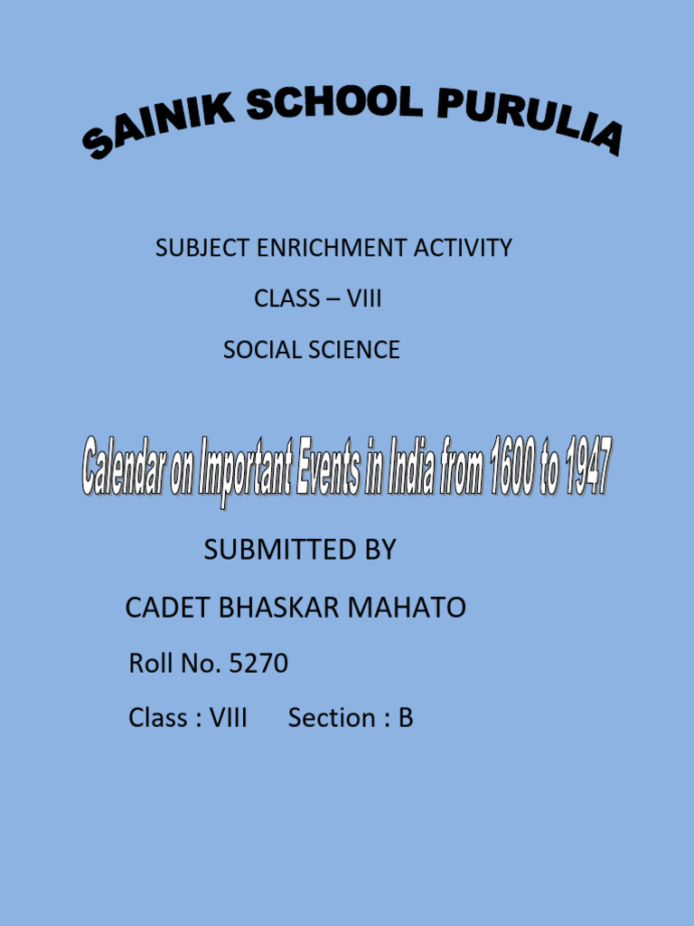 Social Science Enrichment Activity | PDF | Mahatma Gandhi | Bengal