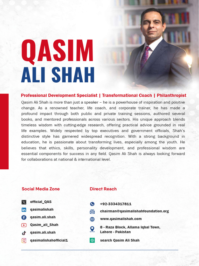 Qasim Ali Shah: Inspiring Change in Pakistan | PDF | Pakistan ...