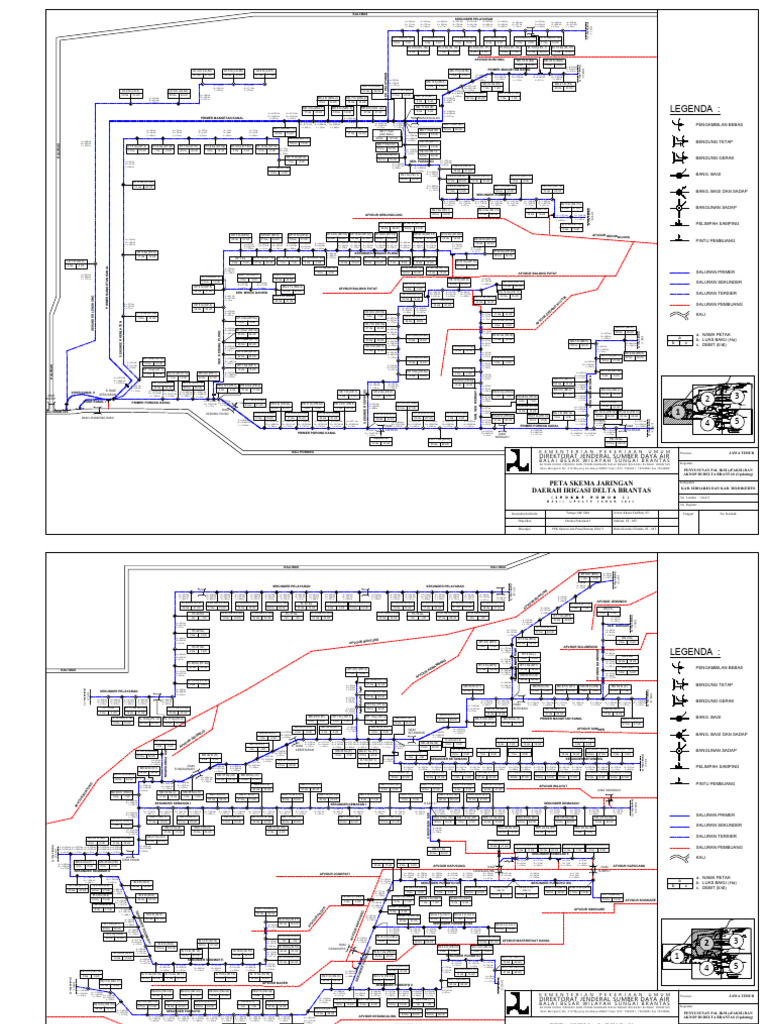Peta Skema Jaringan Delta Brantas | PDF