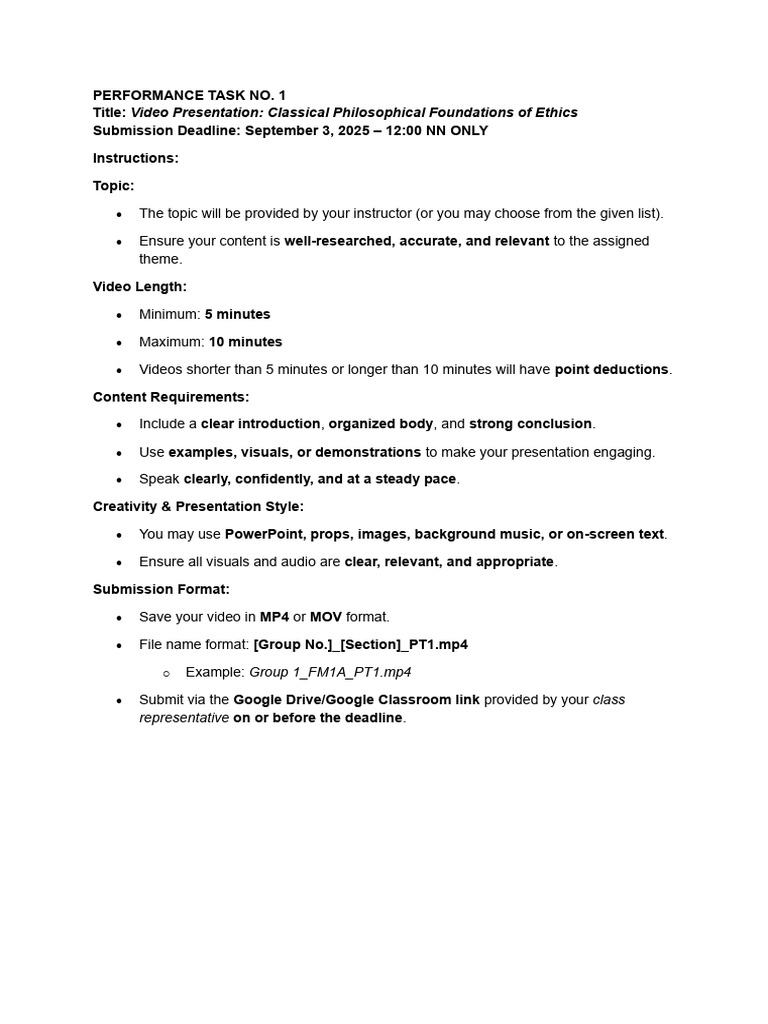 Ethics - Performance Task No.1 | PDF | Human Communication | Cognition