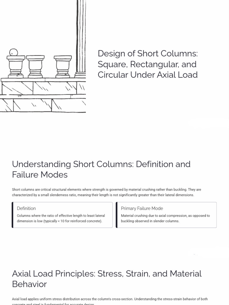 Design of Short Columns Square Rectangular and Circular Under Axial ...