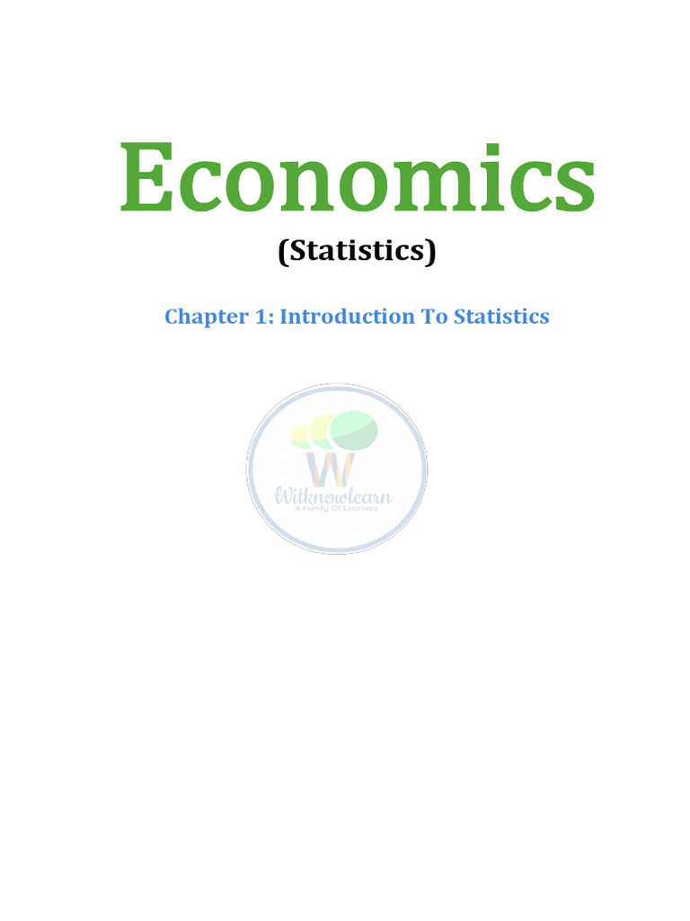 Mind Map: Economics Statistics Chapter 1 | PDF | Statistics | Economics