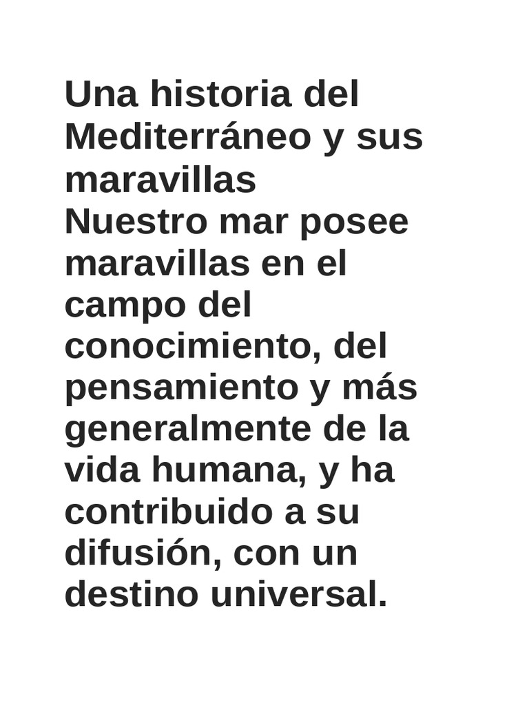 Mediterráneo Historia de El Gran Mar Épico | PDF