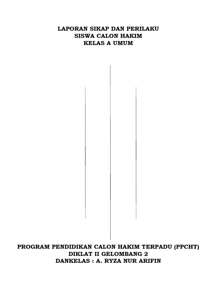 Laporan Sikap Siswa Calon Hakim | PDF
