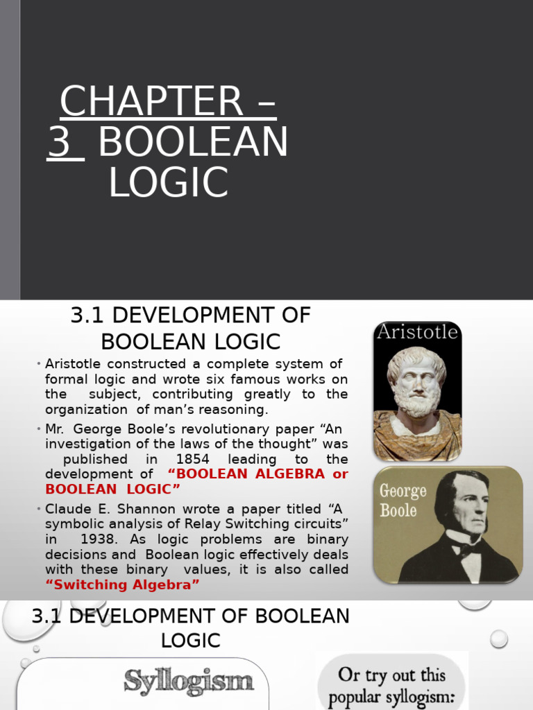 Boolean Logic | PDF | Logic Gate | Boolean Algebra