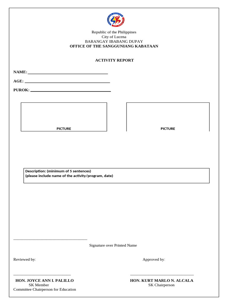 Activity Report For Iskolars Template 1 | PDF