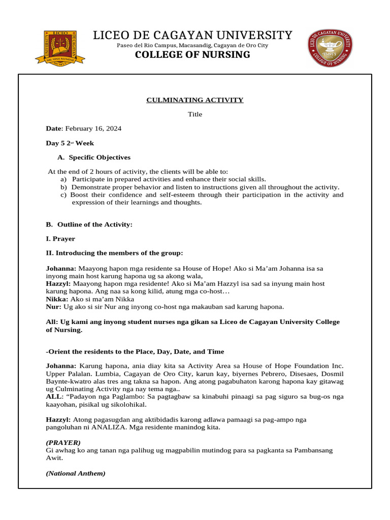 Culminating | PDF