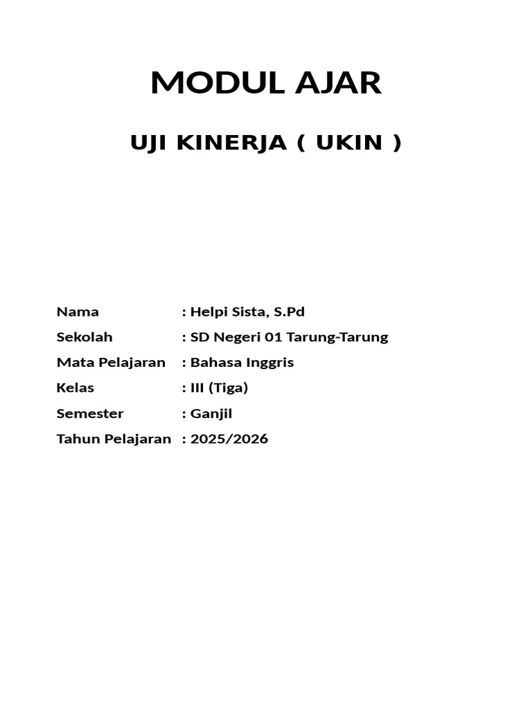 Modul Ajar Sista | PDF