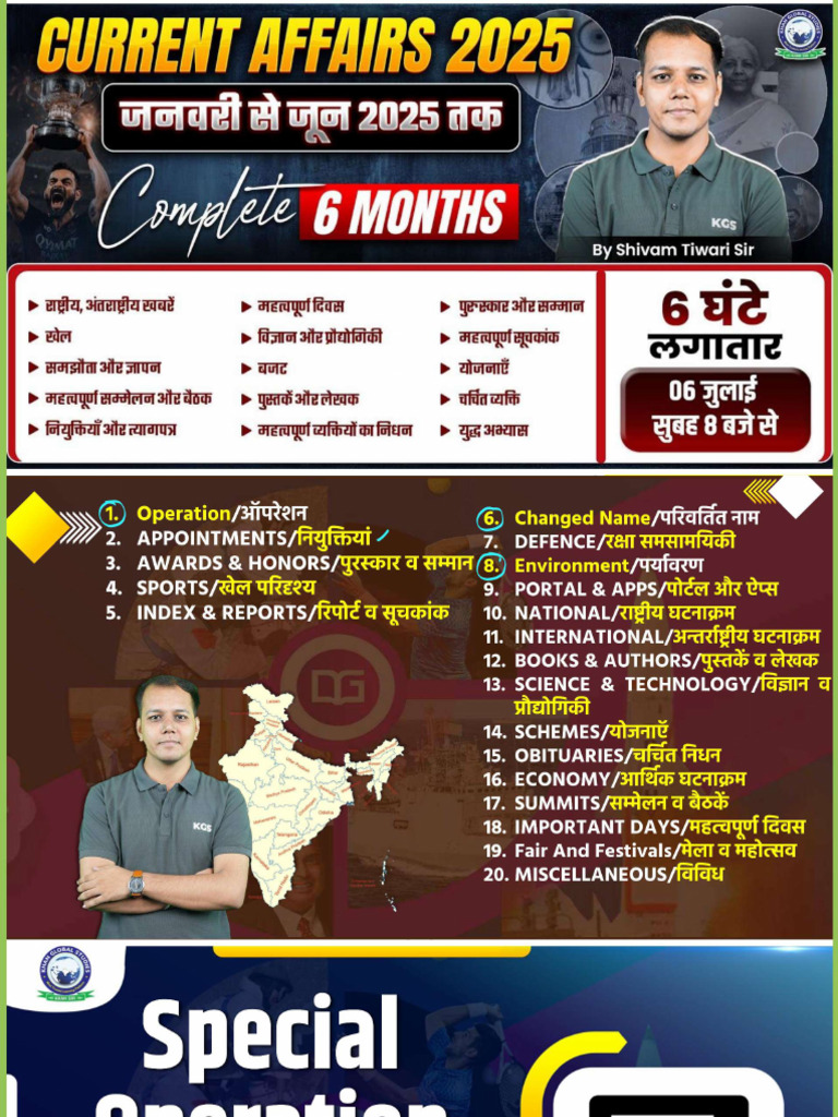 6 Months Current Affairs 2025 Part 1 Pdf