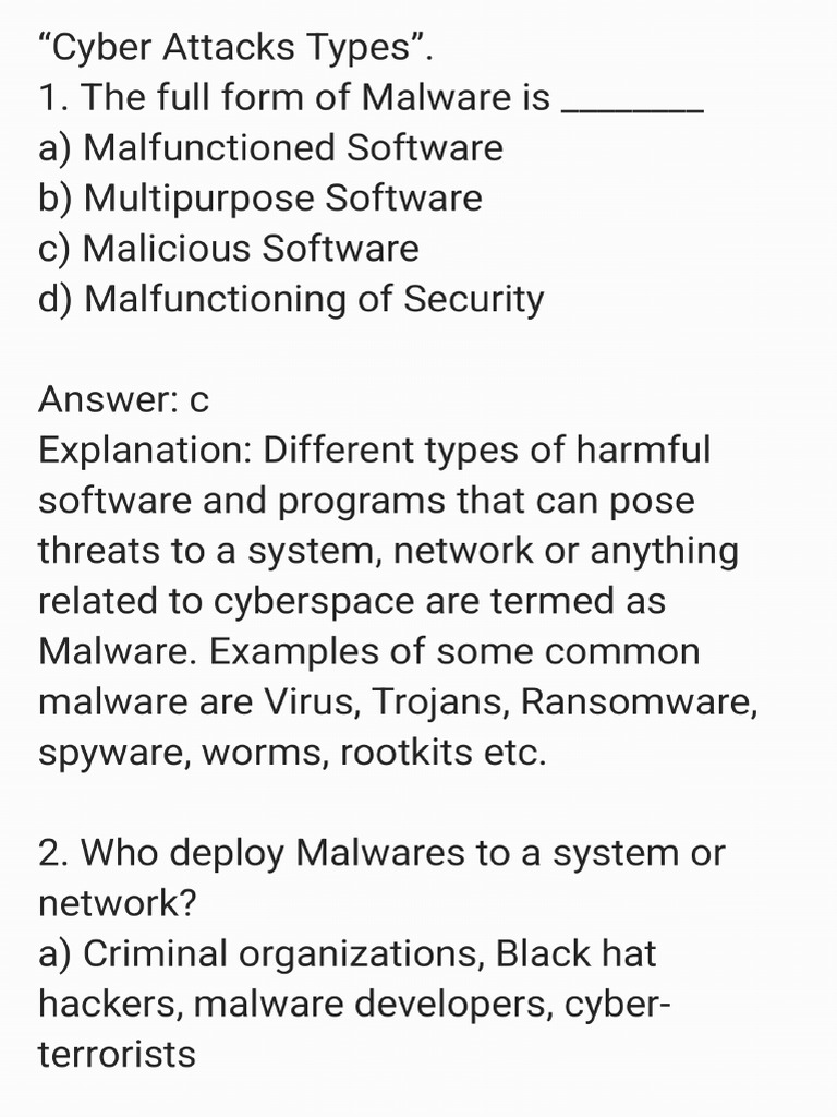 Cyber Security Answer 2 | PDF