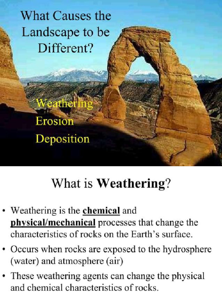 Weathering Erosion and Deposition | PDF
