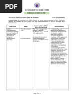 NCOI Annotations Form For Teacher IV Applicant | PDF | Teachers | Lesson Plan