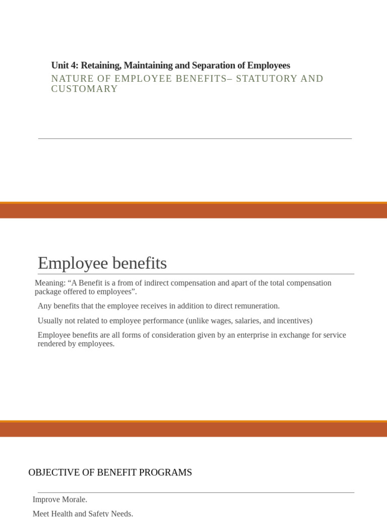 Overview of Statutory Employee Benefits | PDF | Employment | Workers ...