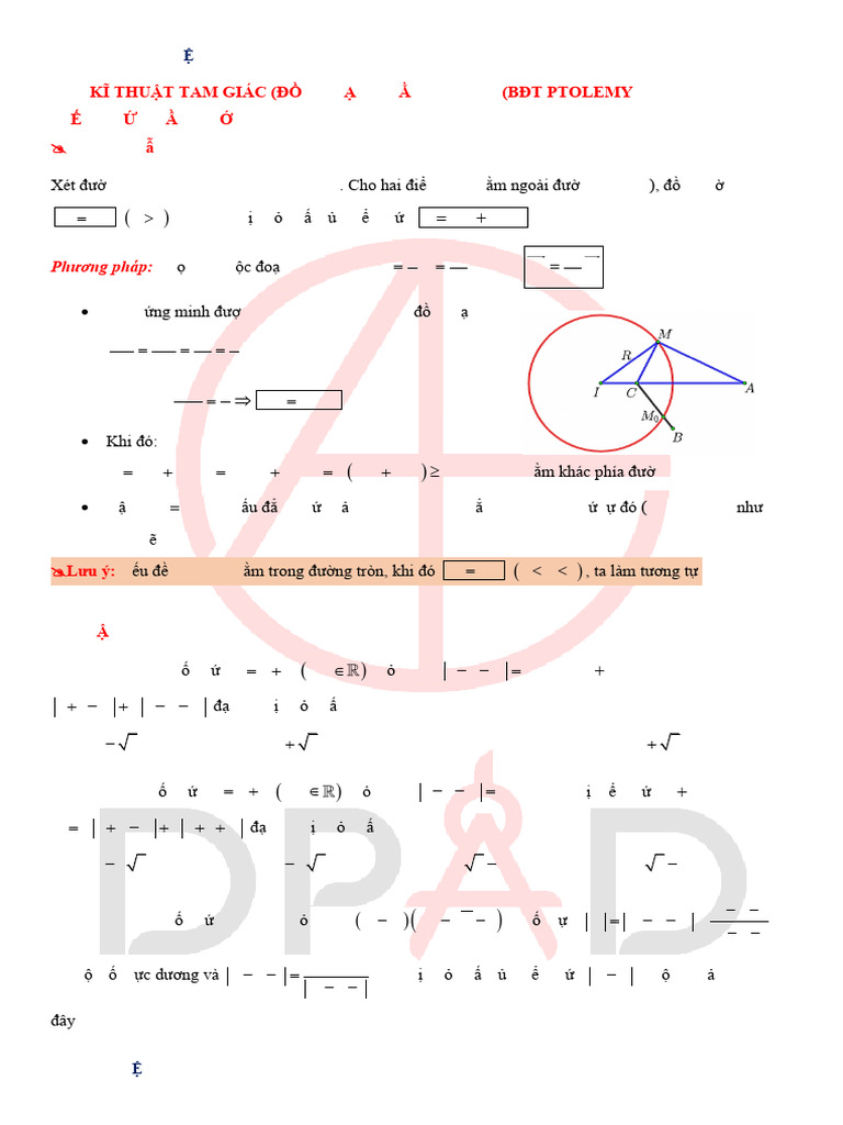 B13 - Kĩ Thuật Min Max Tam Giác Bằng Nhau, Đồng Dạng | PDF