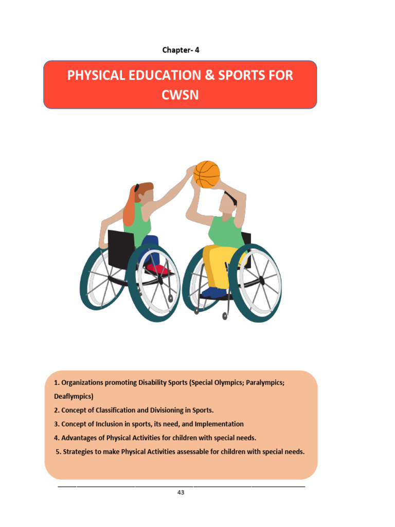 CH 4 Physical Education and Sports For CWSN | PDF | Paralympic Games ...