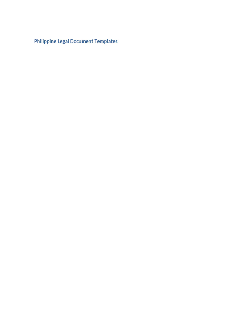 Philippine Legal Document Samples | PDF | Non Disclosure Agreement ...