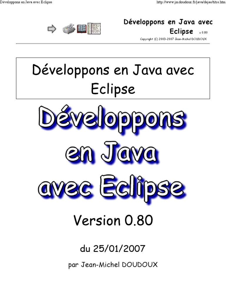 Développons en Java Avec Eclipse | PDF | Ordinateurs | Technologie et ingénierie