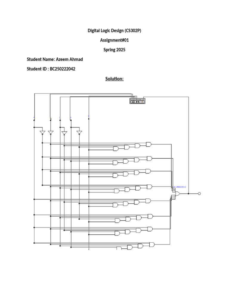 Digital Logic Design (CS302P) - BC250222042 | PDF
