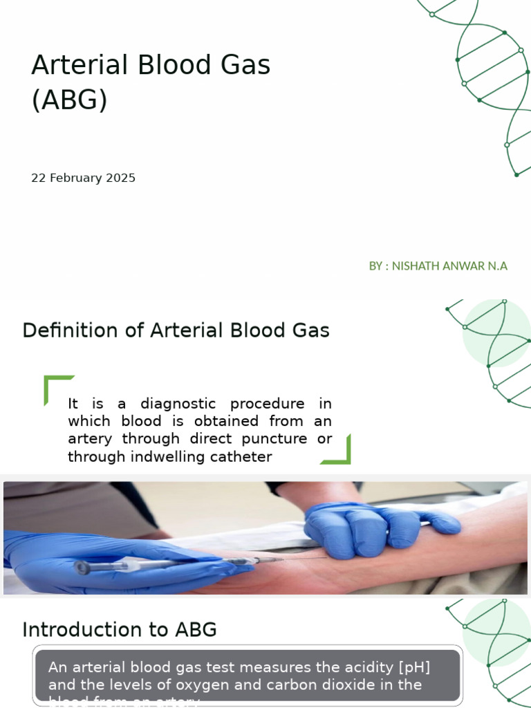 Arterial Blood Gas Test Overview | PDF | Medical Specialties | Pulmonology