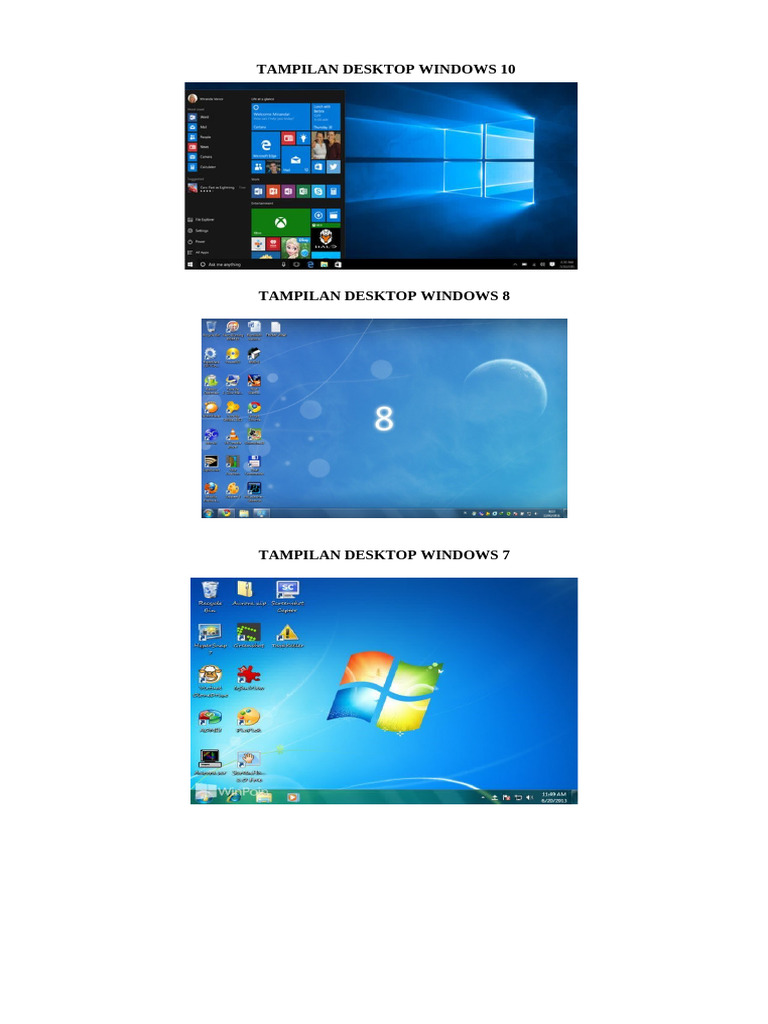 Tampilan Desktop Windows 10 dan Lainnya | PDF