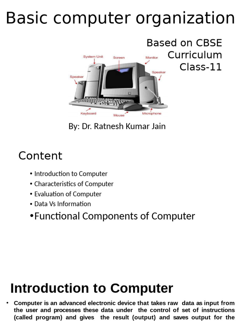 Unit 1 Part 1- Basic Computer Organization | PDF | Random Access Memory | Computer Data Storage