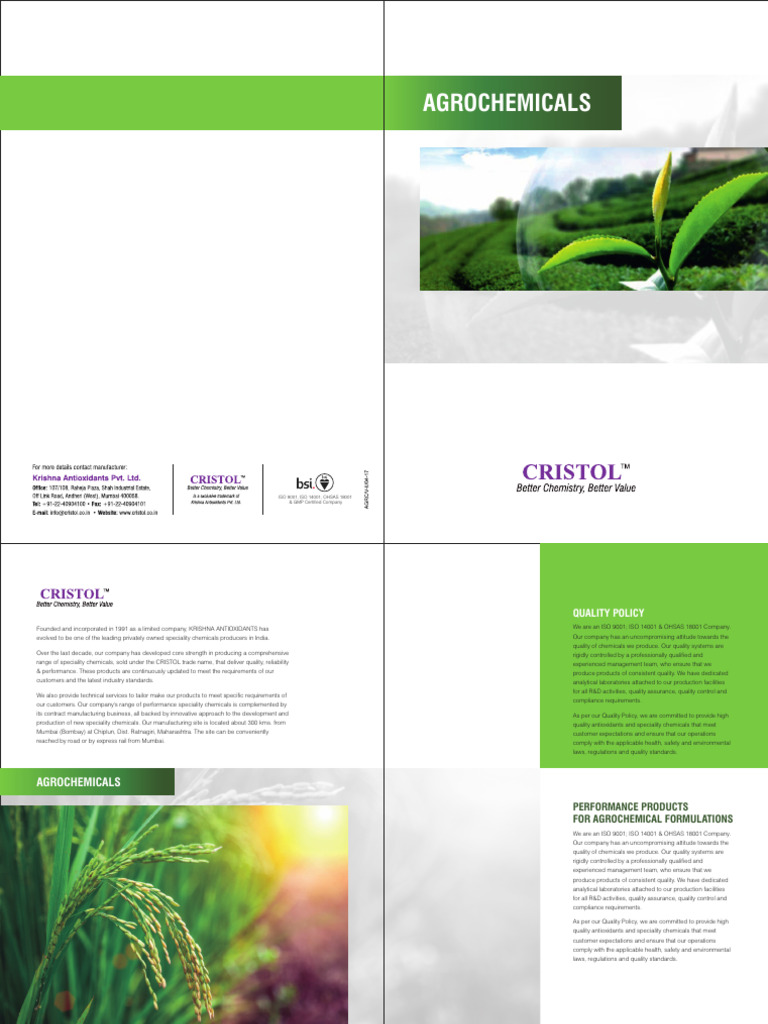 Agrochemicals - Product Brochure | PDF | Emulsion | Surfactant