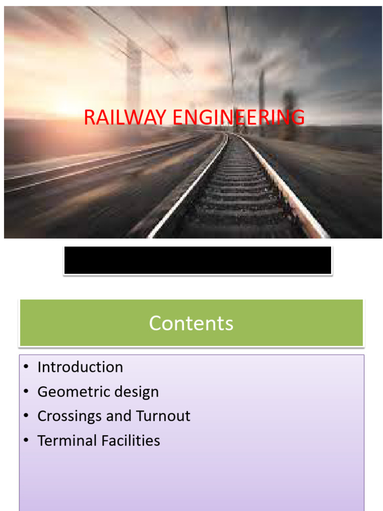 Introduction to Railway Engineering | PDF | Rail Transport | Locomotives