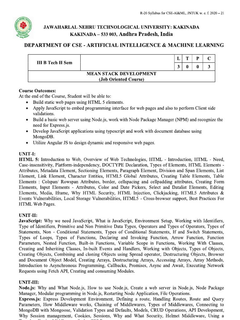 3-2 Aiml Ms Syllabus | PDF