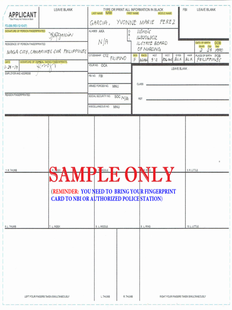 Sample For CBC Illinois | PDF