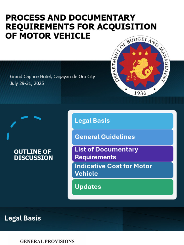 Motor Vehicle Acquisition Guidelines | PDF