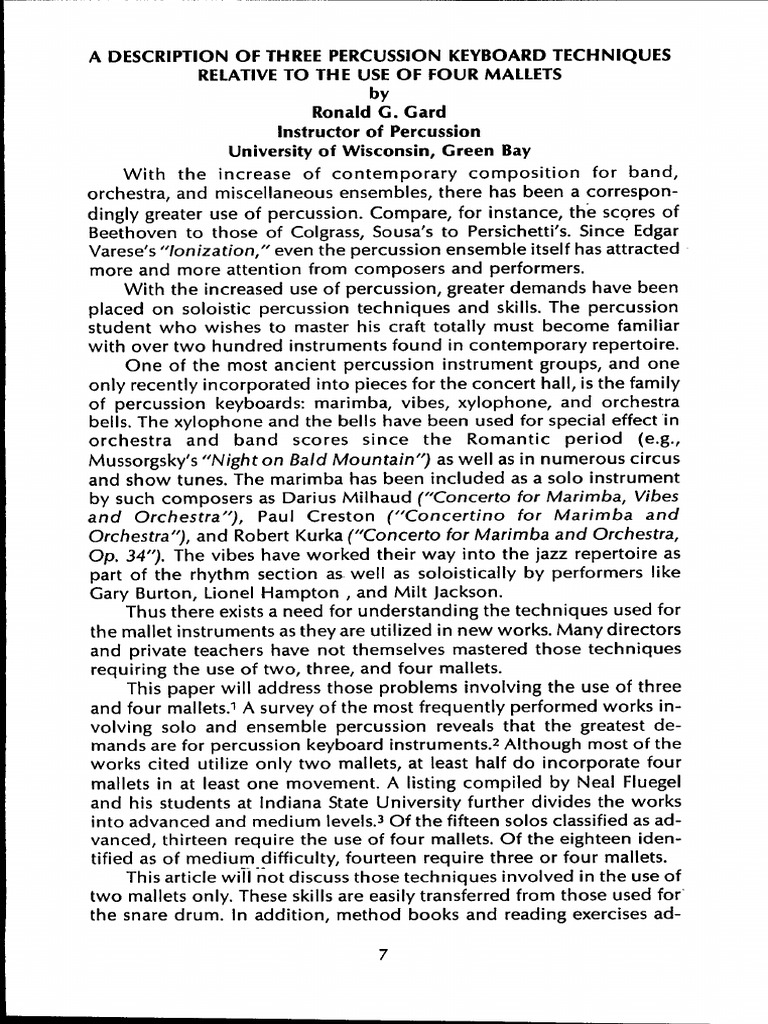 Description of Keyboard Techniques | PDF | Orchestras | Musical Instruments