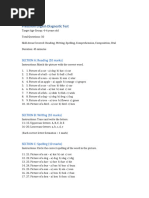 MoCA BLIND - Version 8.3 English Test | PDF | Behavioural Sciences ...