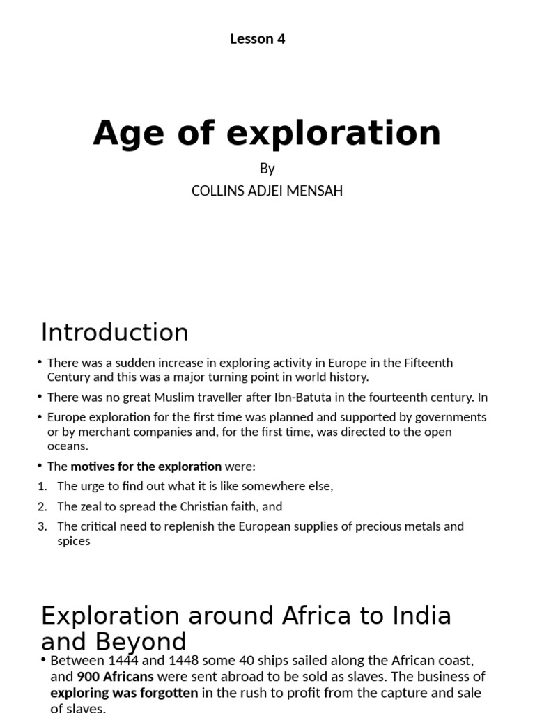 Lesson 4, Age of Exploration | PDF | Christopher Columbus | Earth