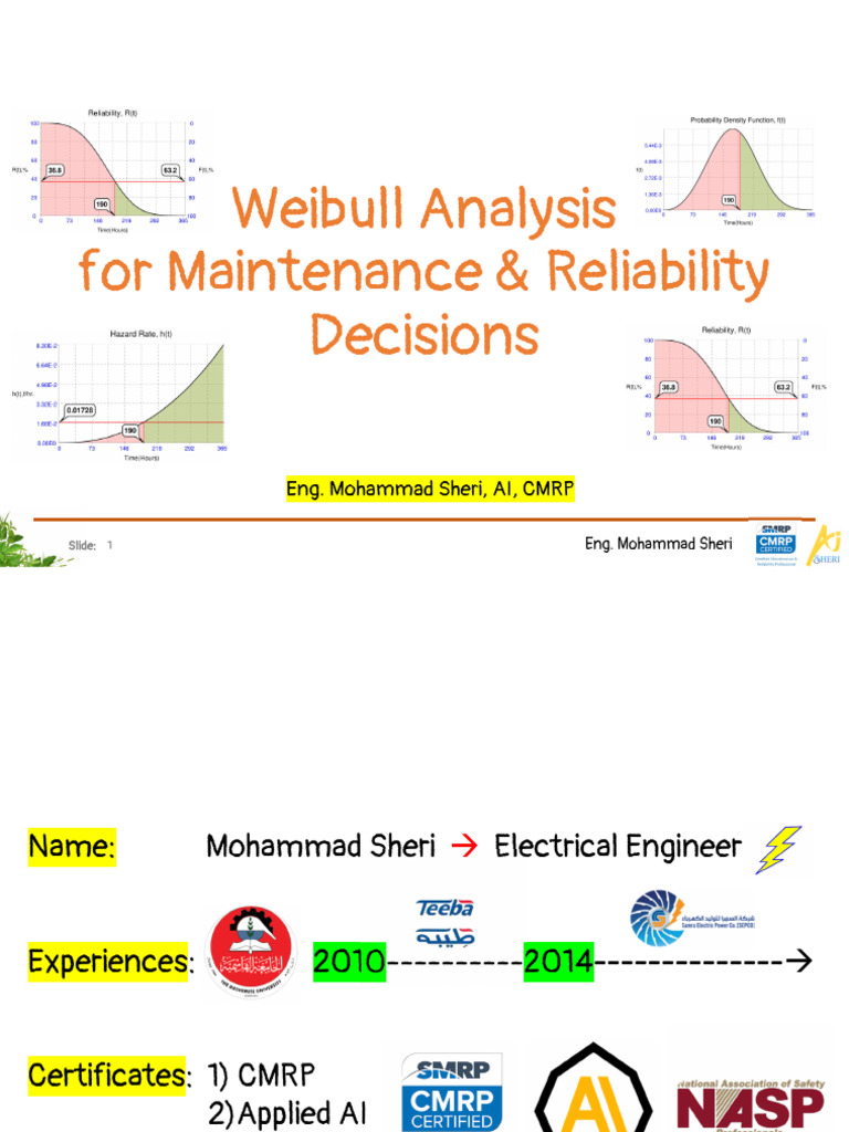 Weibull Analysis For M&R Decisions | PDF | Reliability Engineering | Statistical Theory