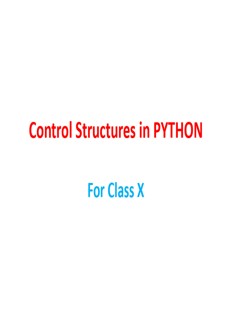Python Control Structures Explained | PDF | Control Flow | Area