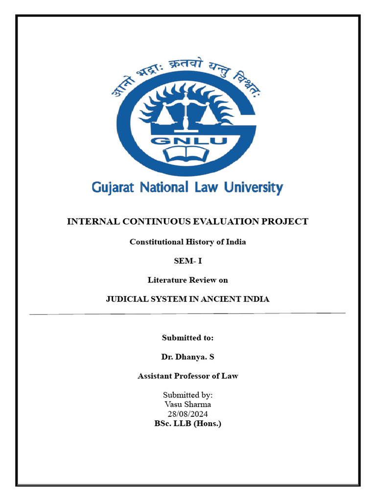 JUDICIAL SYSTEM IN ANCIENT INDIA ICE1_ VASU SHARMA | PDF | Dharma | Judge
