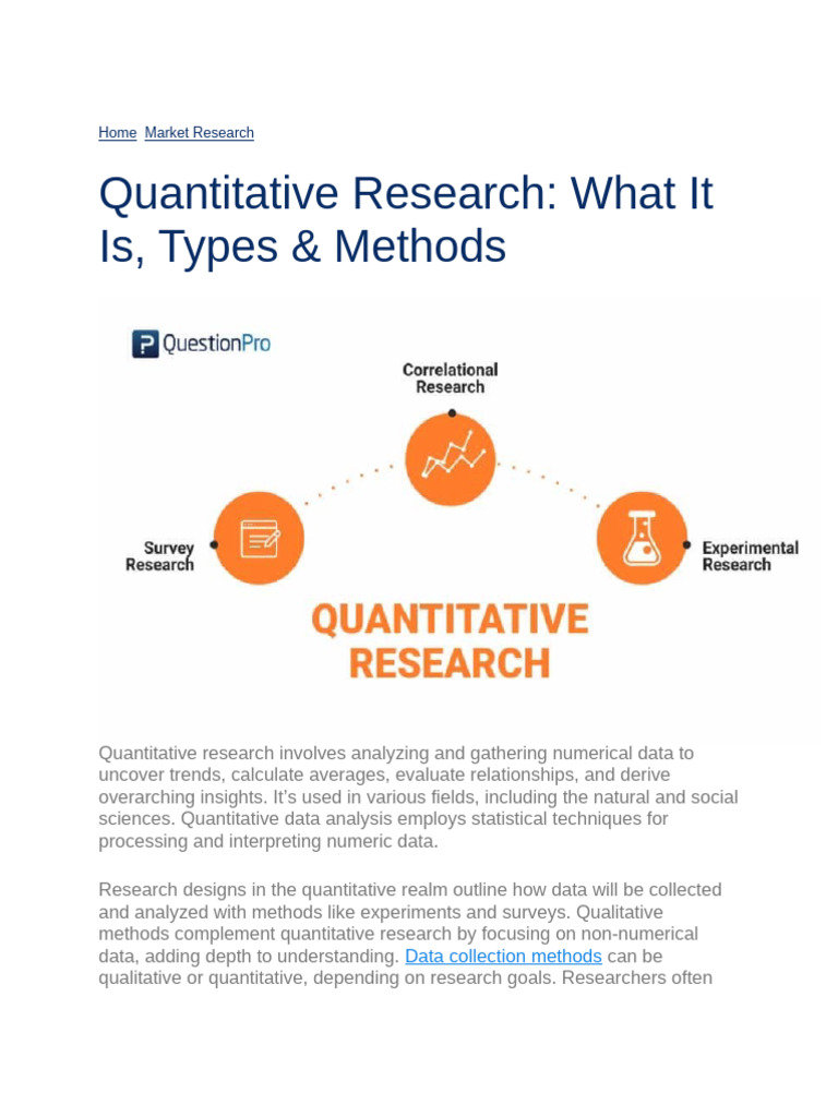 Quantitative Research Info | PDF | Sampling (Statistics) | Quantitative Research