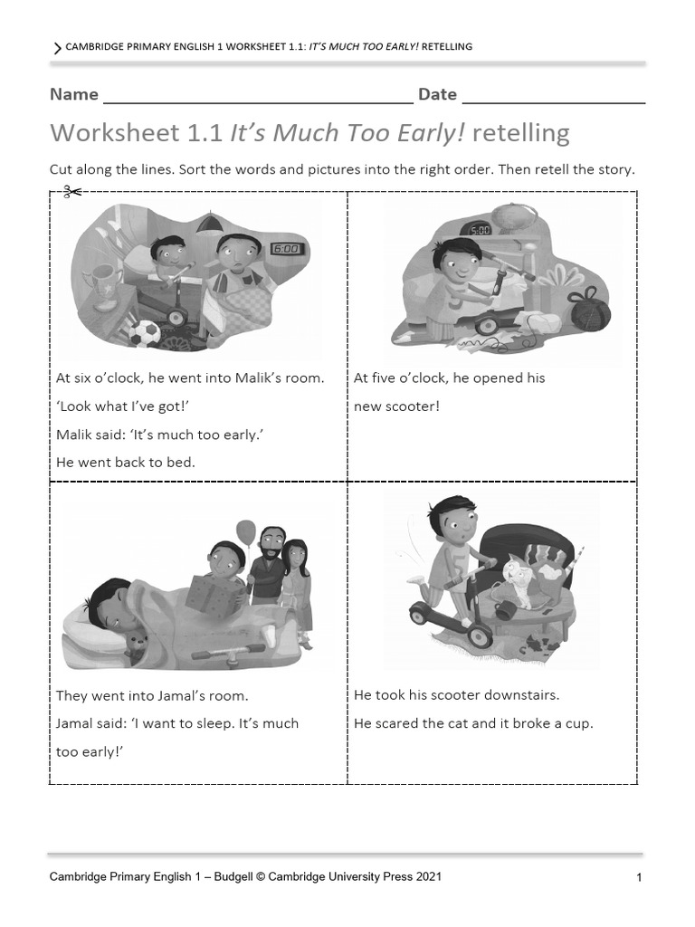 Sequence of Events Worksheet 1.1 | PDF