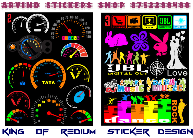 Pamgarh Ranjeet Arts: King of Redium Sticker Design | PDF