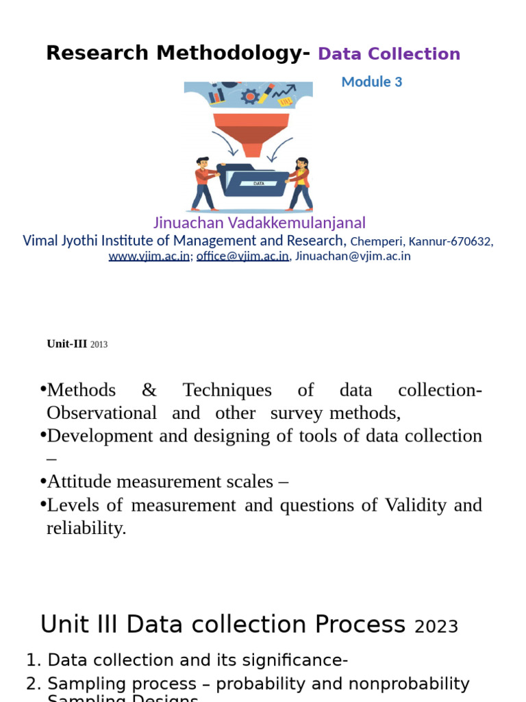 RM 3 Unit 2024 Data Collection | PDF | Survey Methodology | Sampling (Statistics)