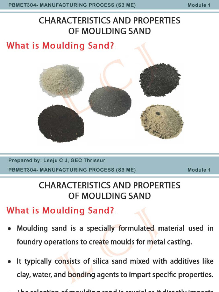 3 Properties and Characteristics of Moulding Sand | PDF